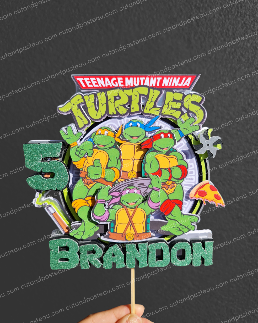3D TMNT Teenage Mutant Ninja Turtles Cake Topper | Cut & Paste AU